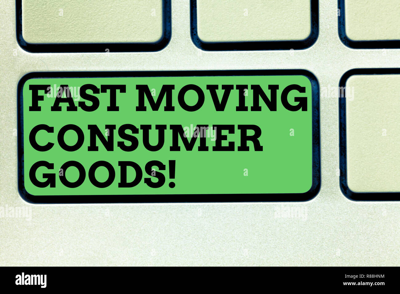 Writing note showing Fast Moving Consumer Goods. Business photo ...