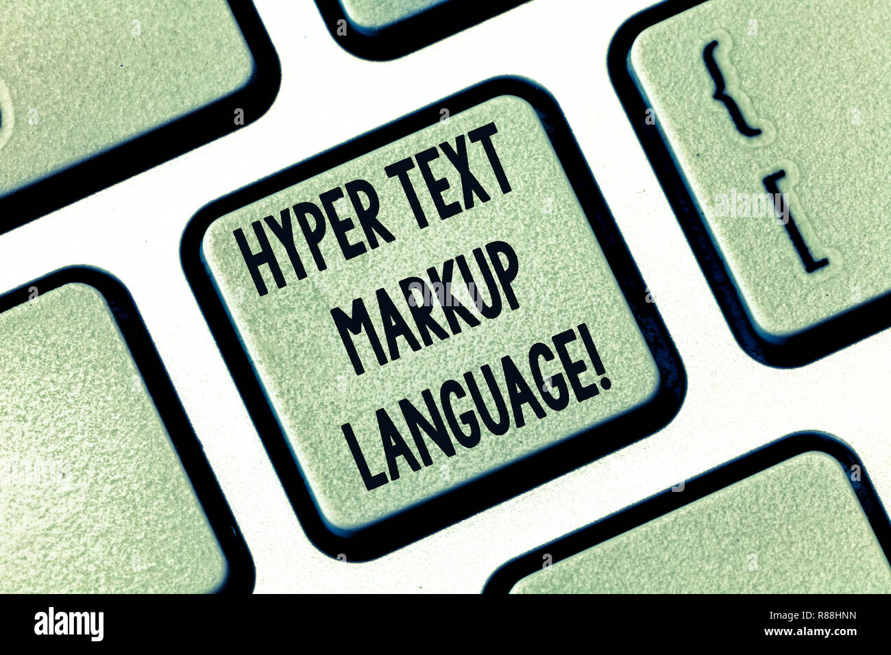 Text sign showing Hyper Text Markup Language. Conceptual photo Standard ...