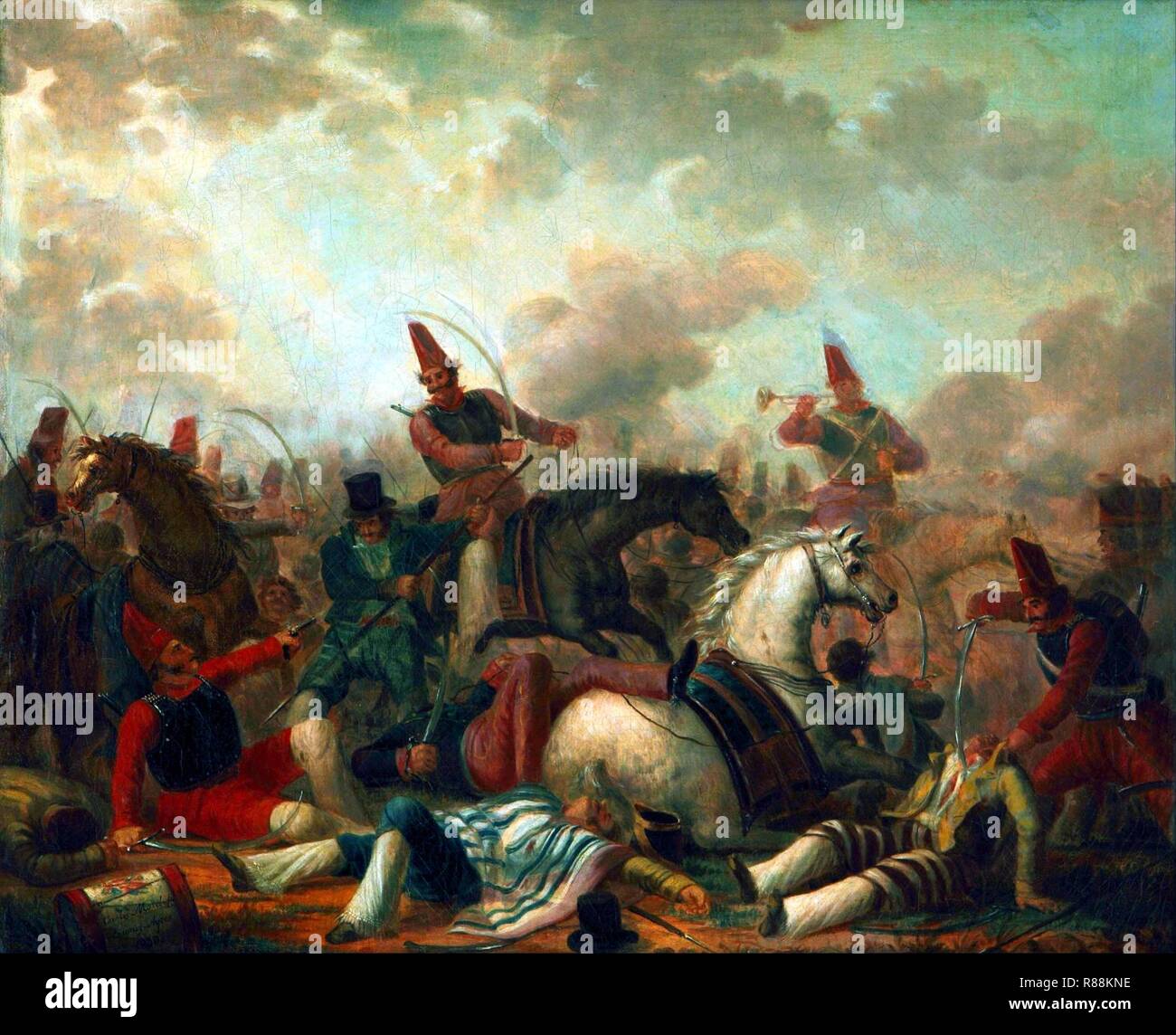 Carlos Morel - Combate de caballería en la época de Rosas Stock Photo ...