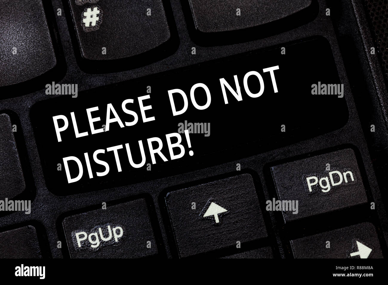 Word writing text Please Do Not Disturb. Business concept for Let us be ...