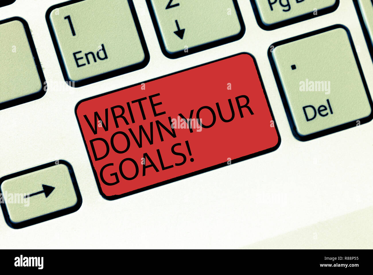 Writing note showing Write Down Your Goals. Business photo showcasing ...