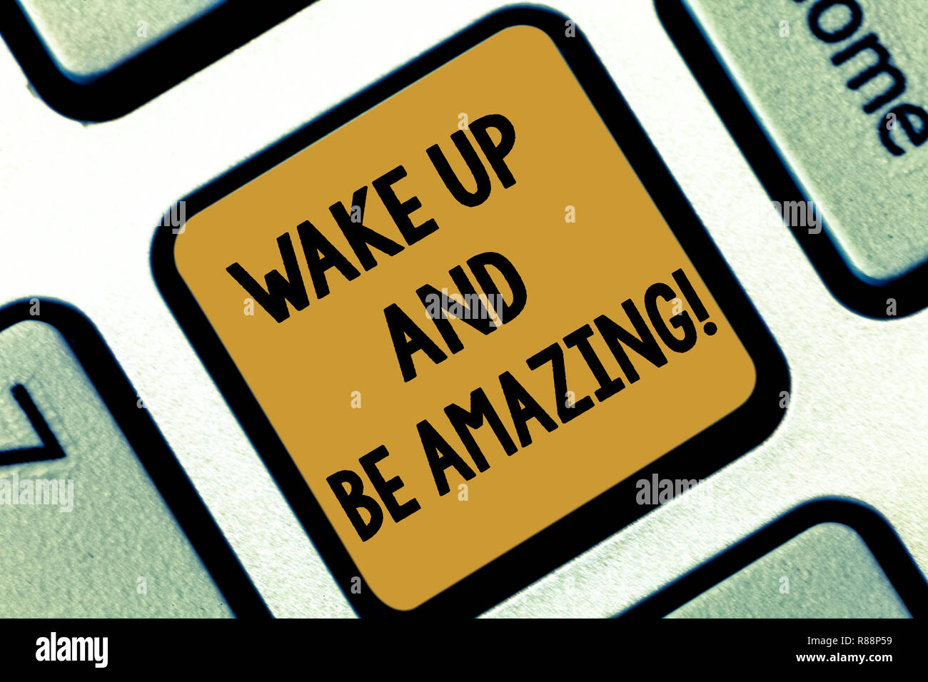Text sign showing Wake Up And Be Amazing. Conceptual photo Rise up and ...