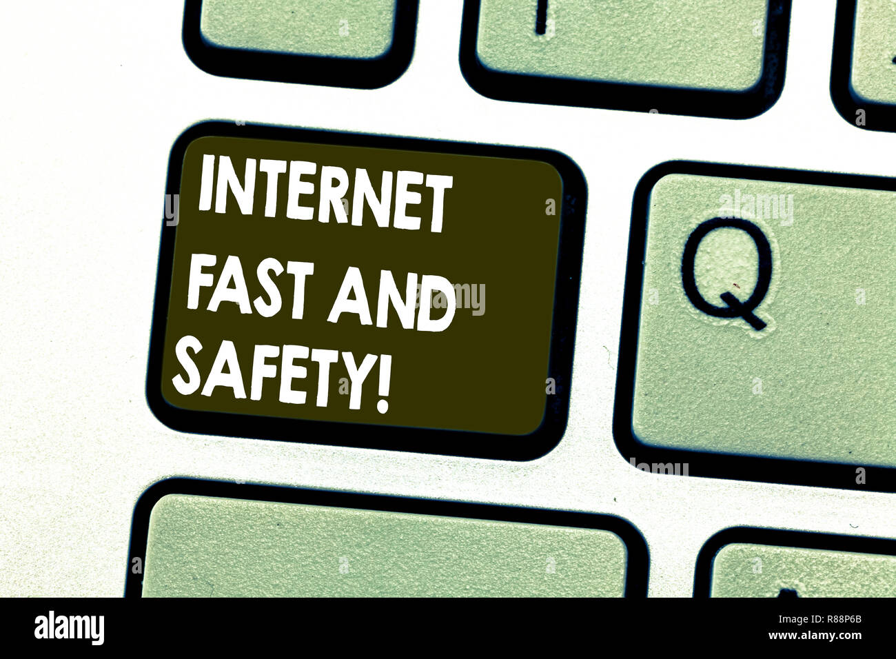 Text sign showing Internet Fast And Safety. Conceptual photo High speed ...
