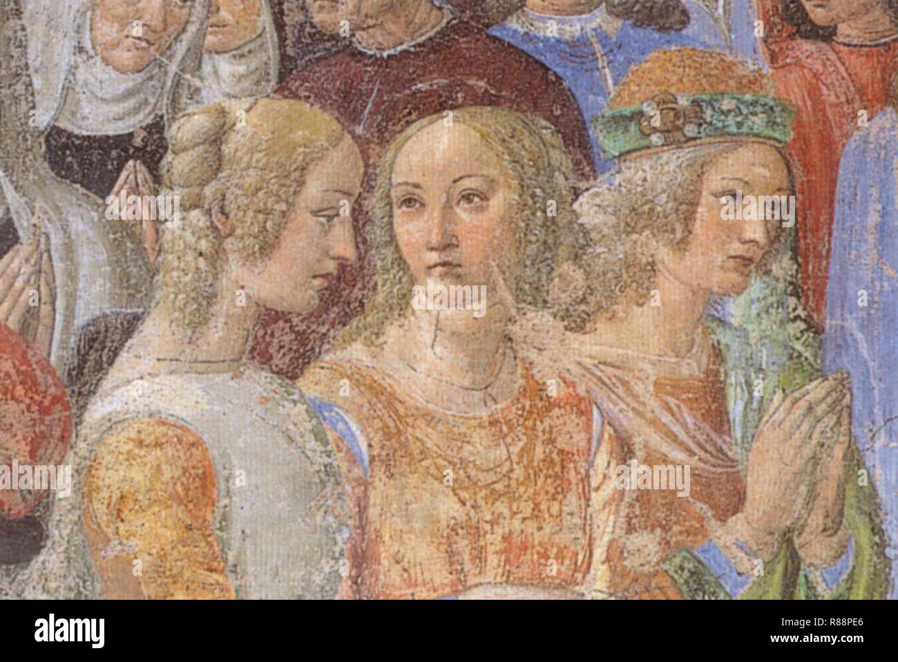 Cappella del miracolo, cosimo rosselli, miracolo del calice, dettaglio ...