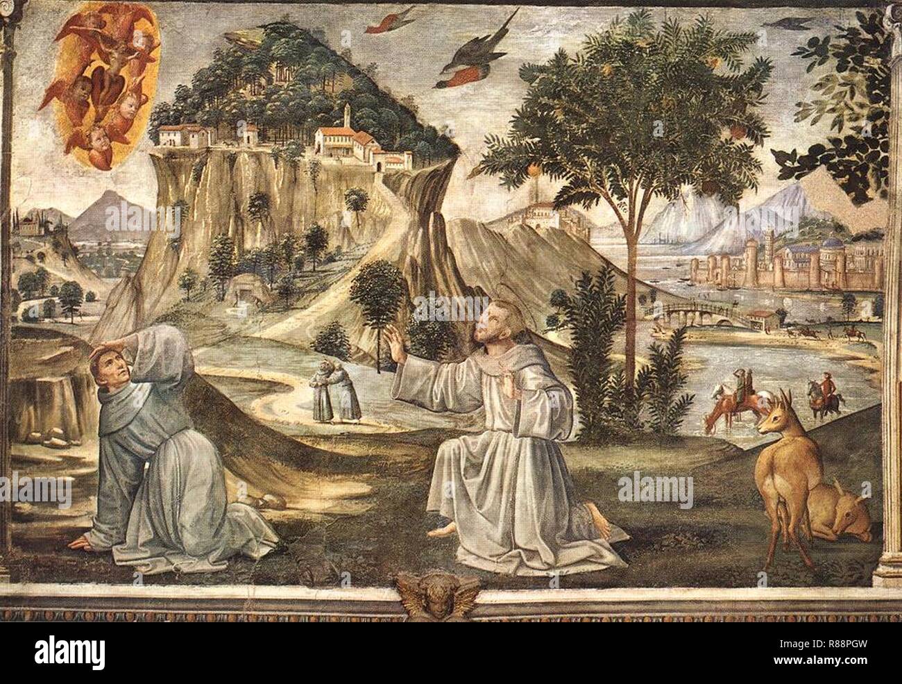 Cappella Sassetti Miracle of the Stigmata Stock Photo - Alamy