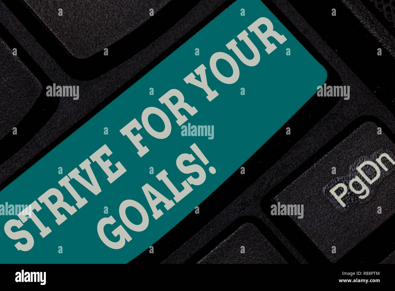 Writing note showing Strive For Your Goals. Business photo showcasing ...