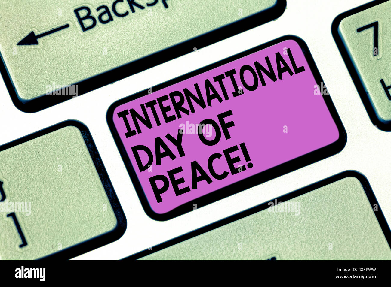 Conceptual hand writing showing International Day Of Peace. Business ...