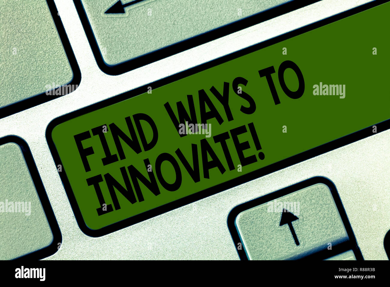 Writing note showing Find Ways To Innovate. Business photo showcasing ...