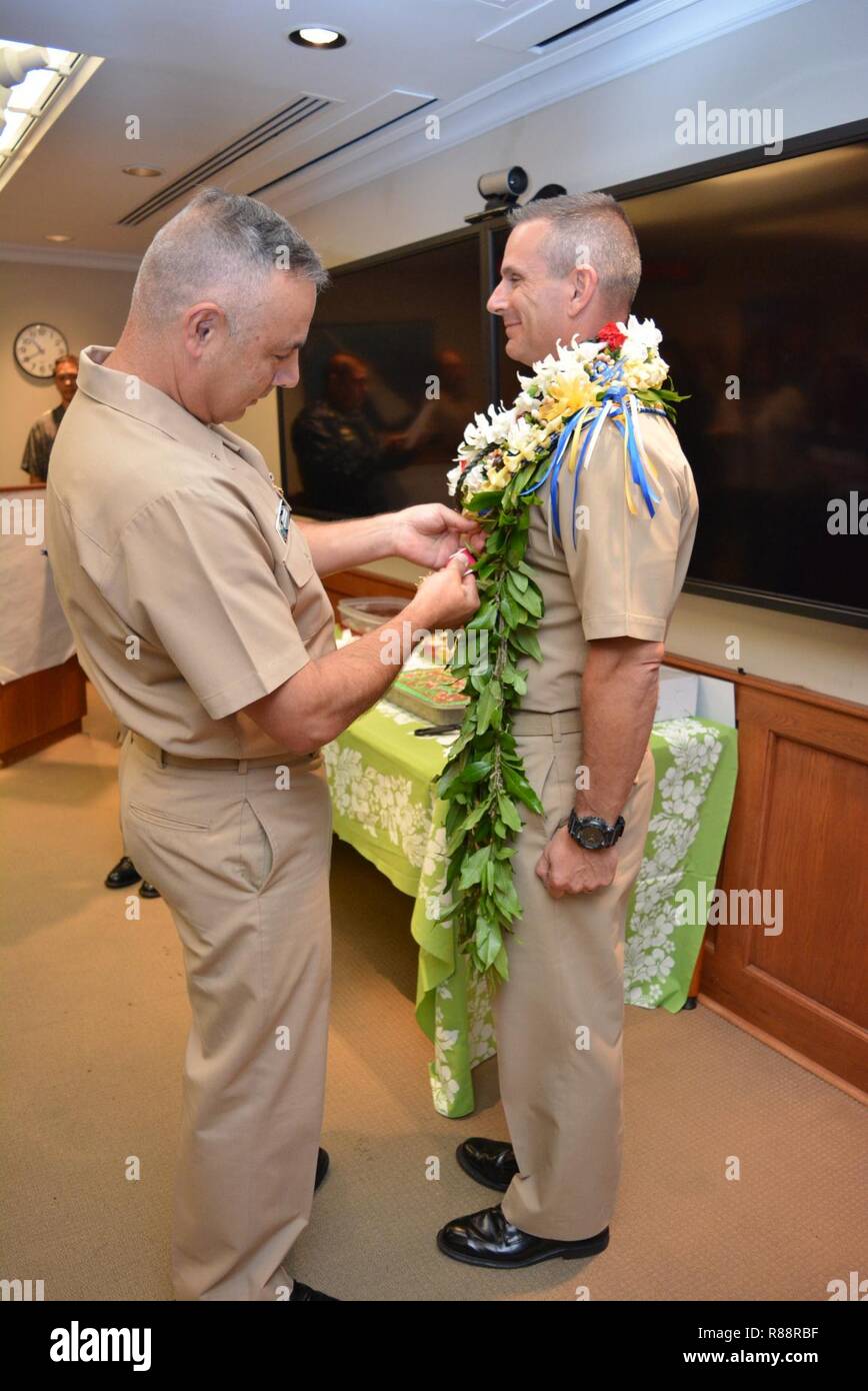 CAPT Mike Saum Aloha Coffee Hour Stock Photo - Alamy