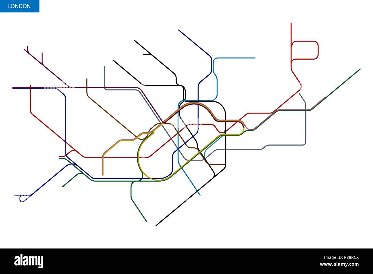 London underground tube map Stock Vector Images - Alamy