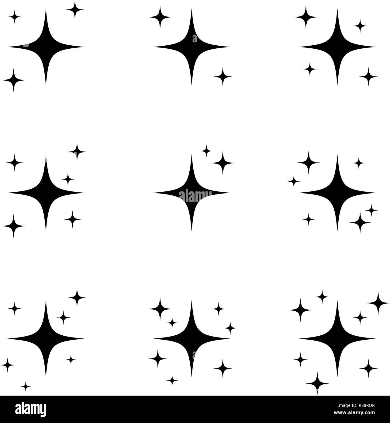 Set of cartoon star sparkling or twinkling Stock Vector Image & Art - Alamy