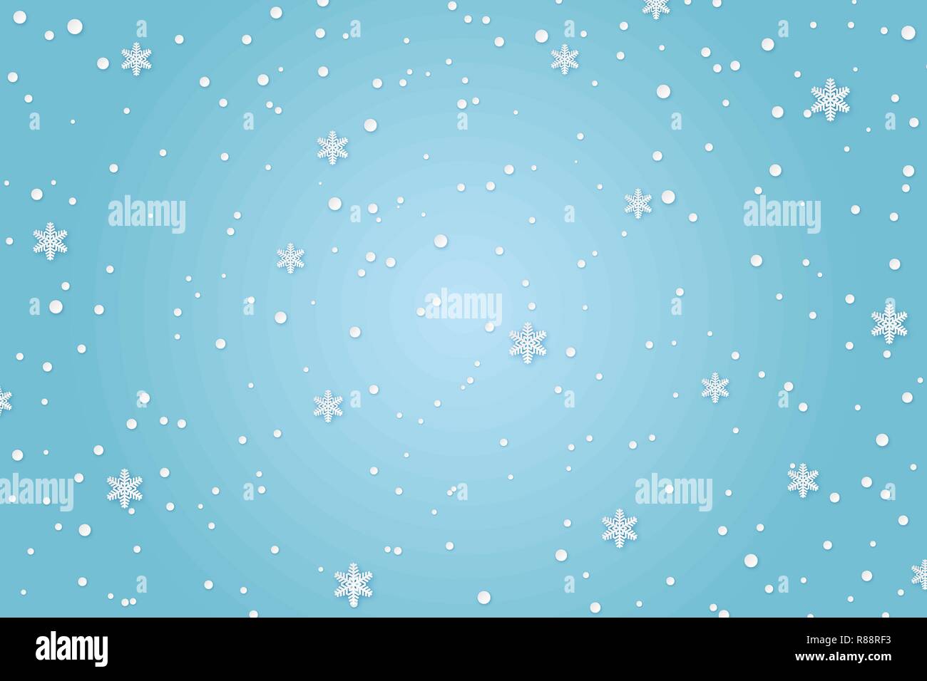 Winter cut paper background with Snowflakes Stock Vector Image & Art ...