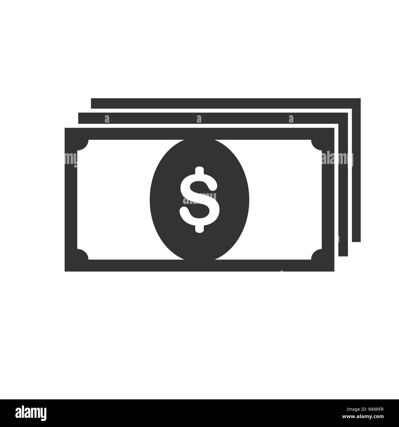 Money vector icon on white background Stock Vector Image & Art - Alamy