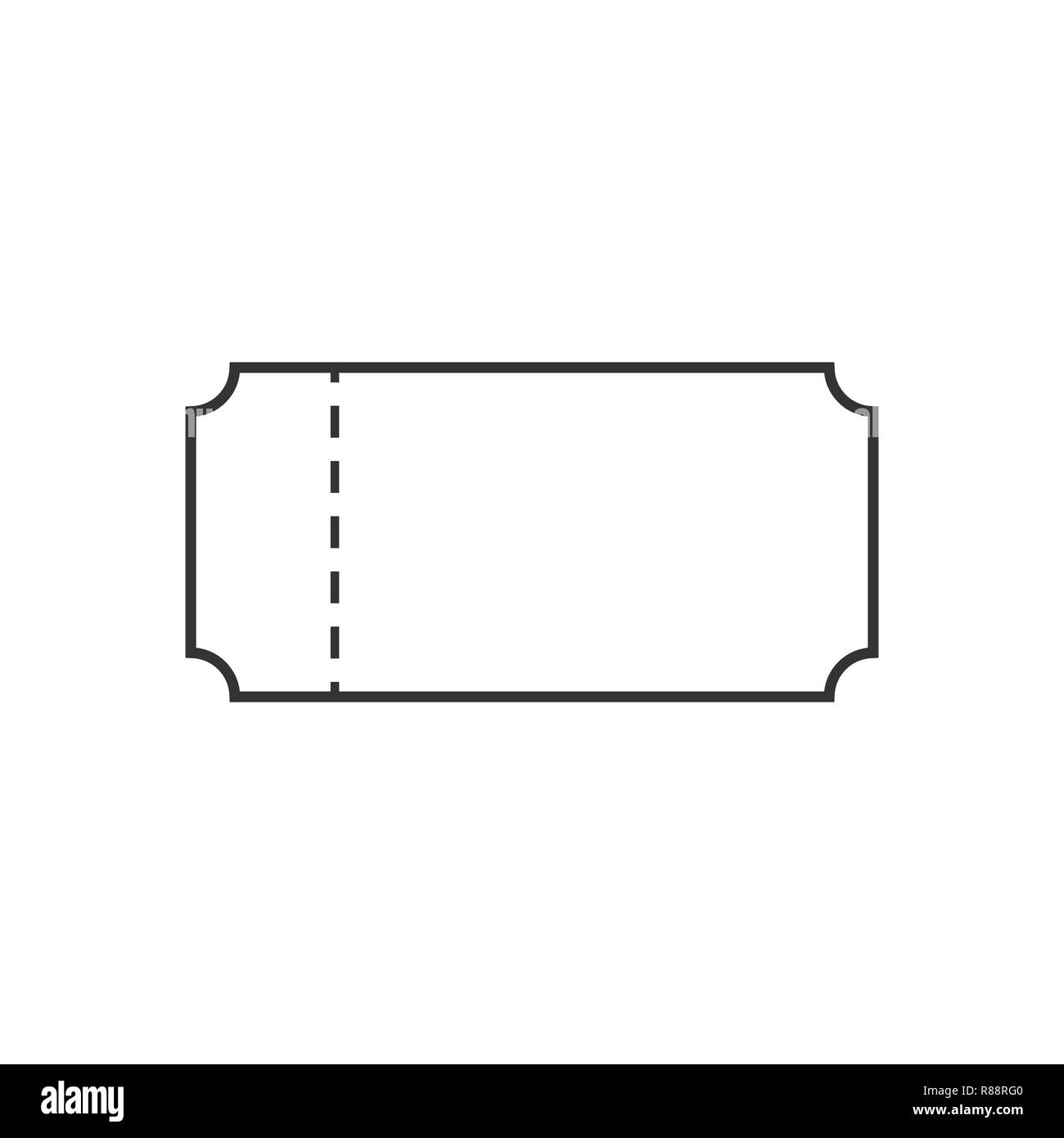 Ticket vector icon on white background Stock Vector Image & Art - Alamy