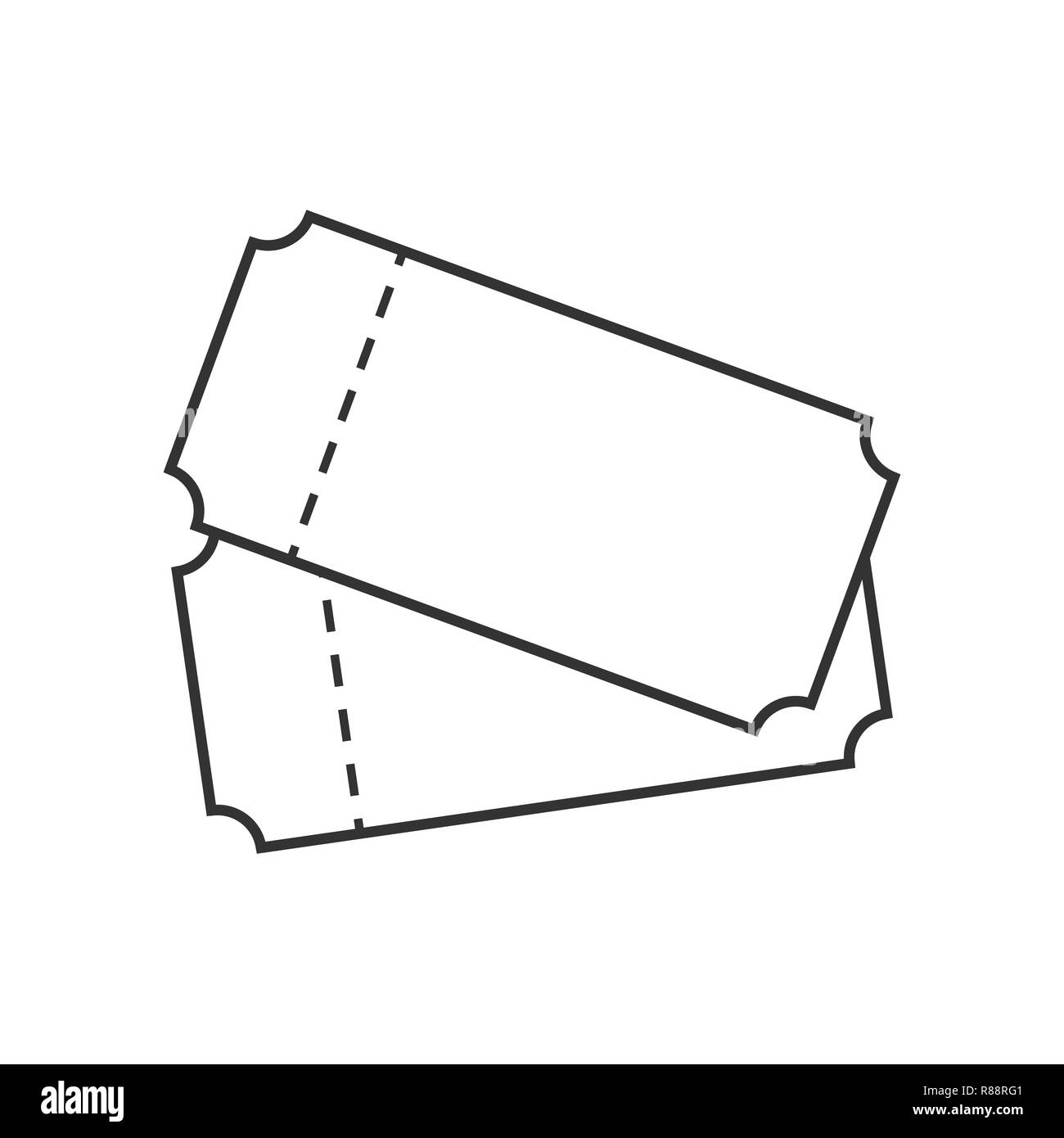 Ticket vector icon on white background Stock Vector Image & Art - Alamy