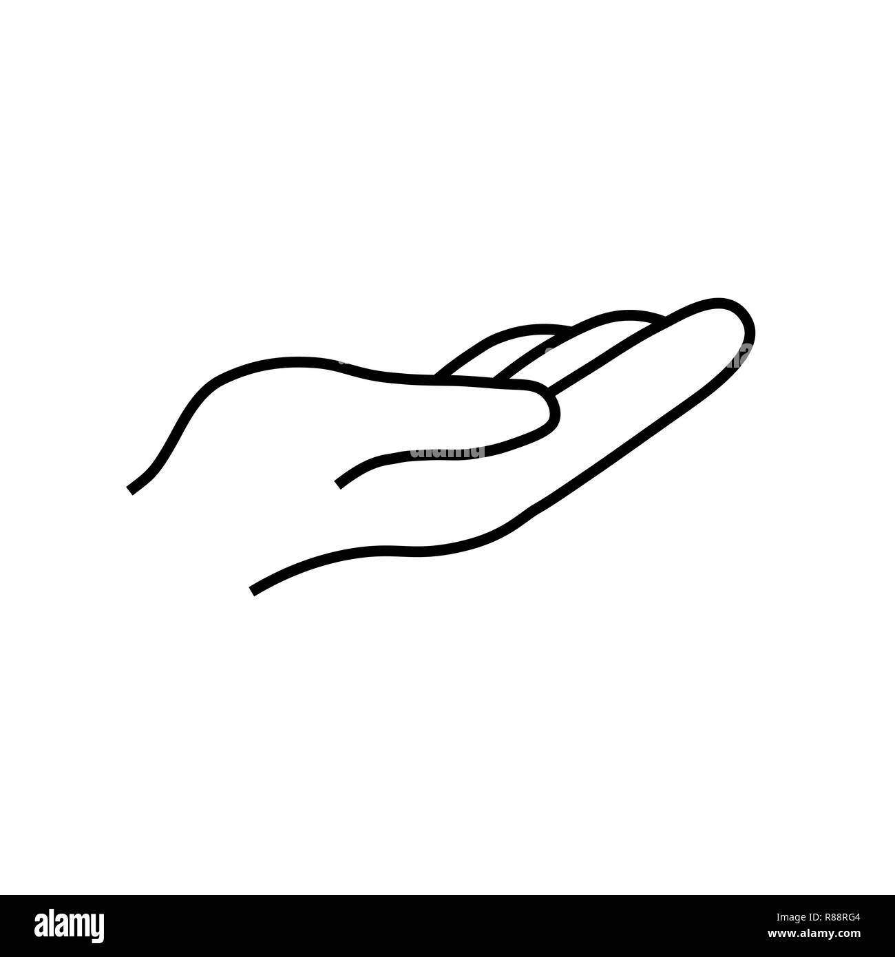 Hand vector icon on white background Stock Vector Image & Art - Alamy