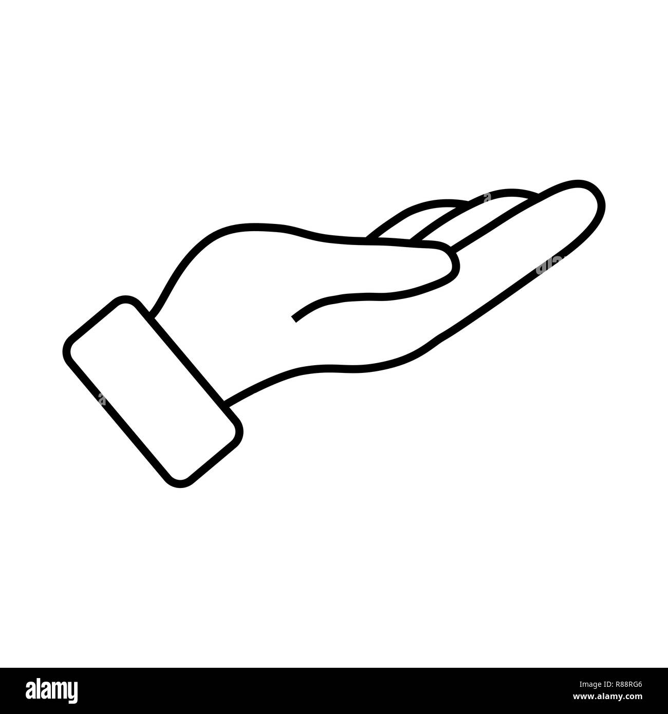 Hand vector icon on white background Stock Vector Image & Art - Alamy