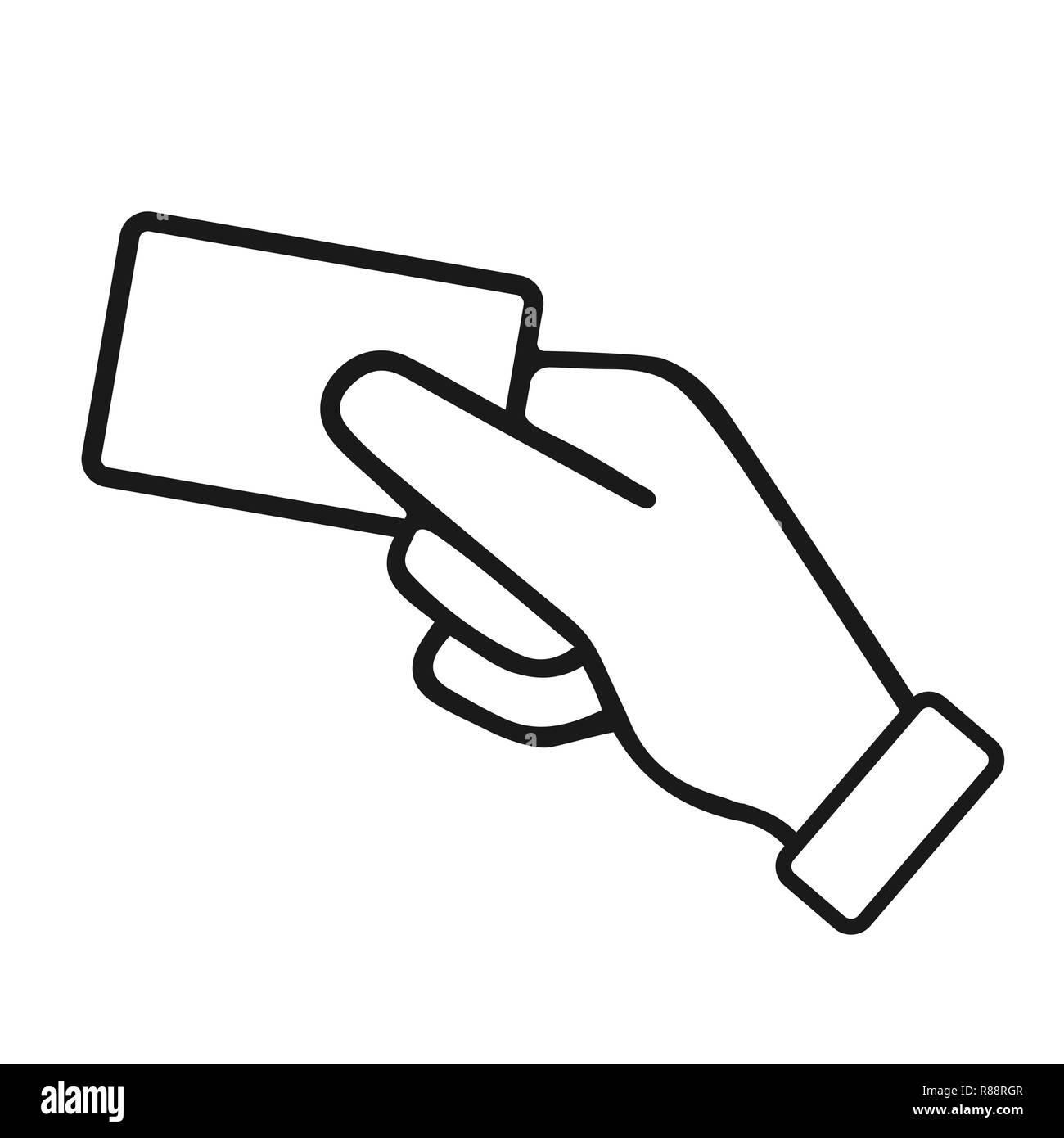 Hand with Credit card, payment icon vector illustration Stock Vector ...