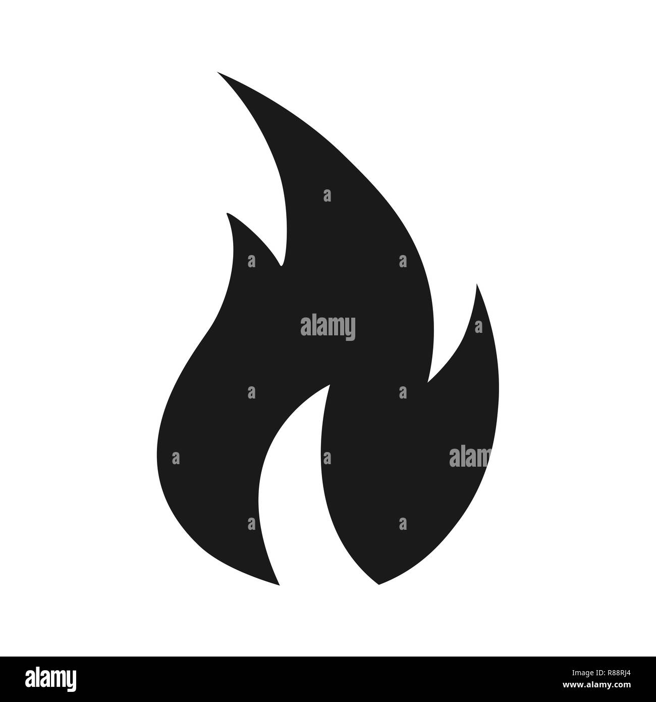 Simple bonfire on white Black and White Stock Photos & Images - Alamy