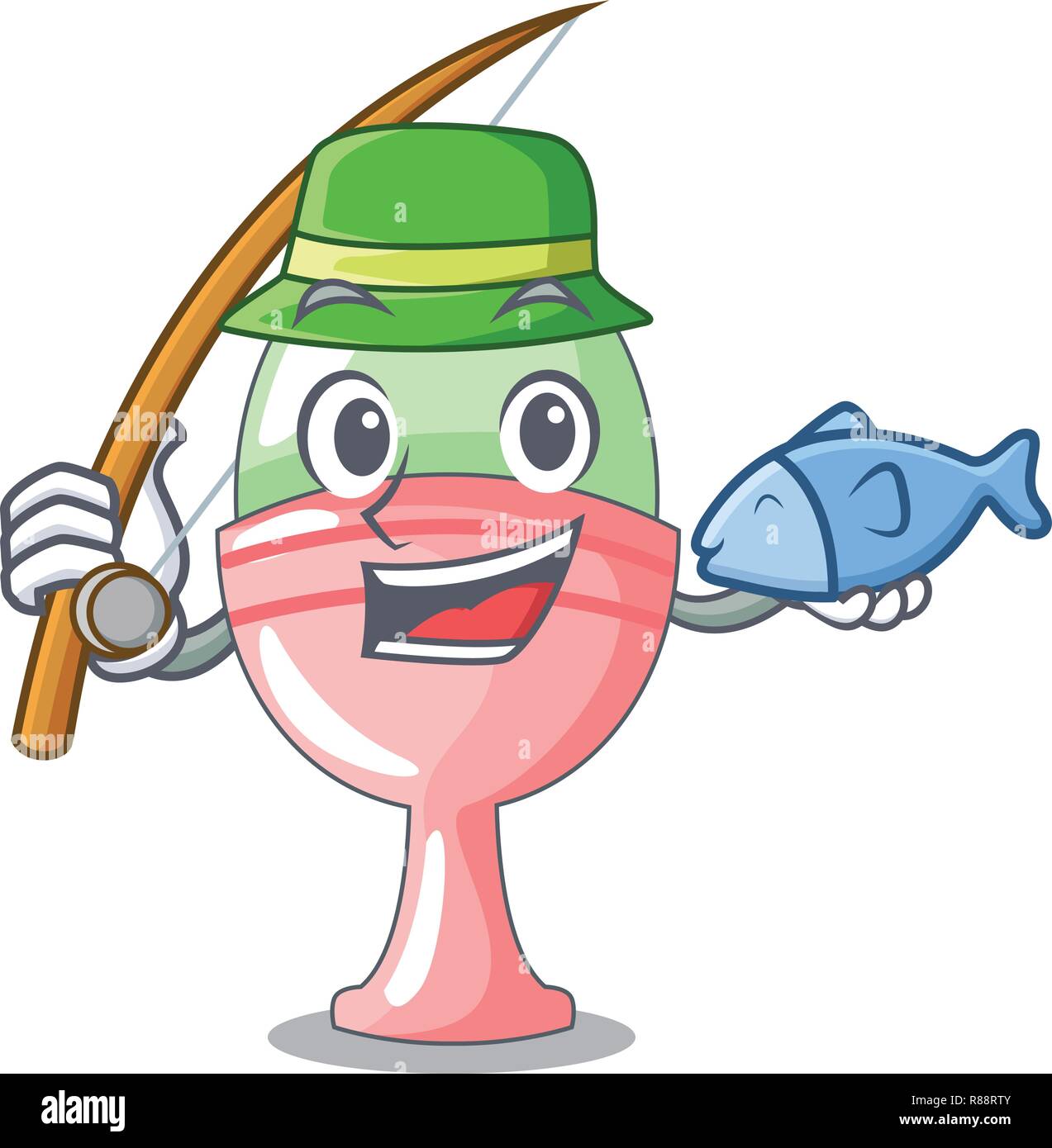 Fishing boiled organic chicken egg in cartoon Stock Vector Image & Art ...