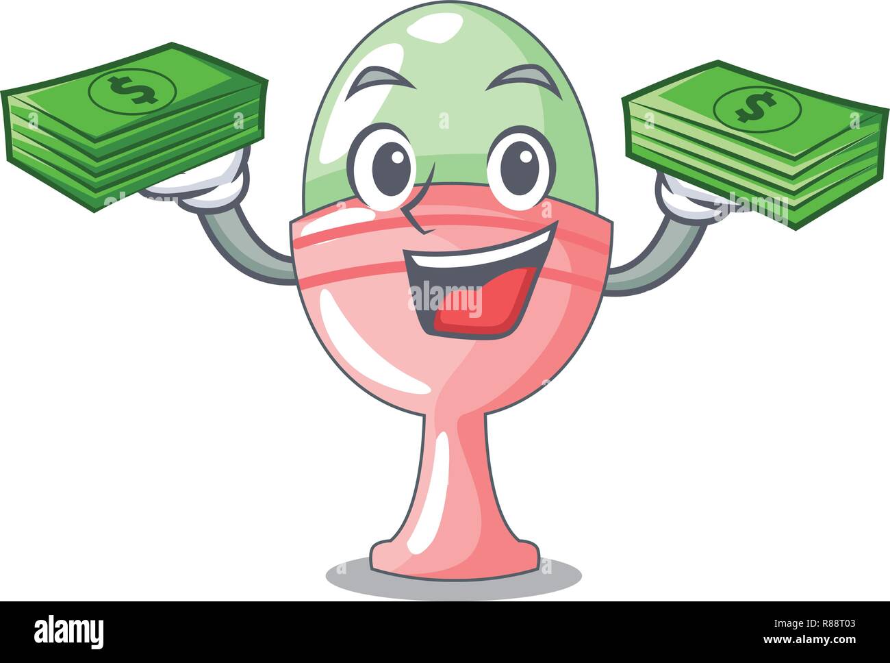 With money boiled organic chicken egg in cartoon Stock Vector Image ...