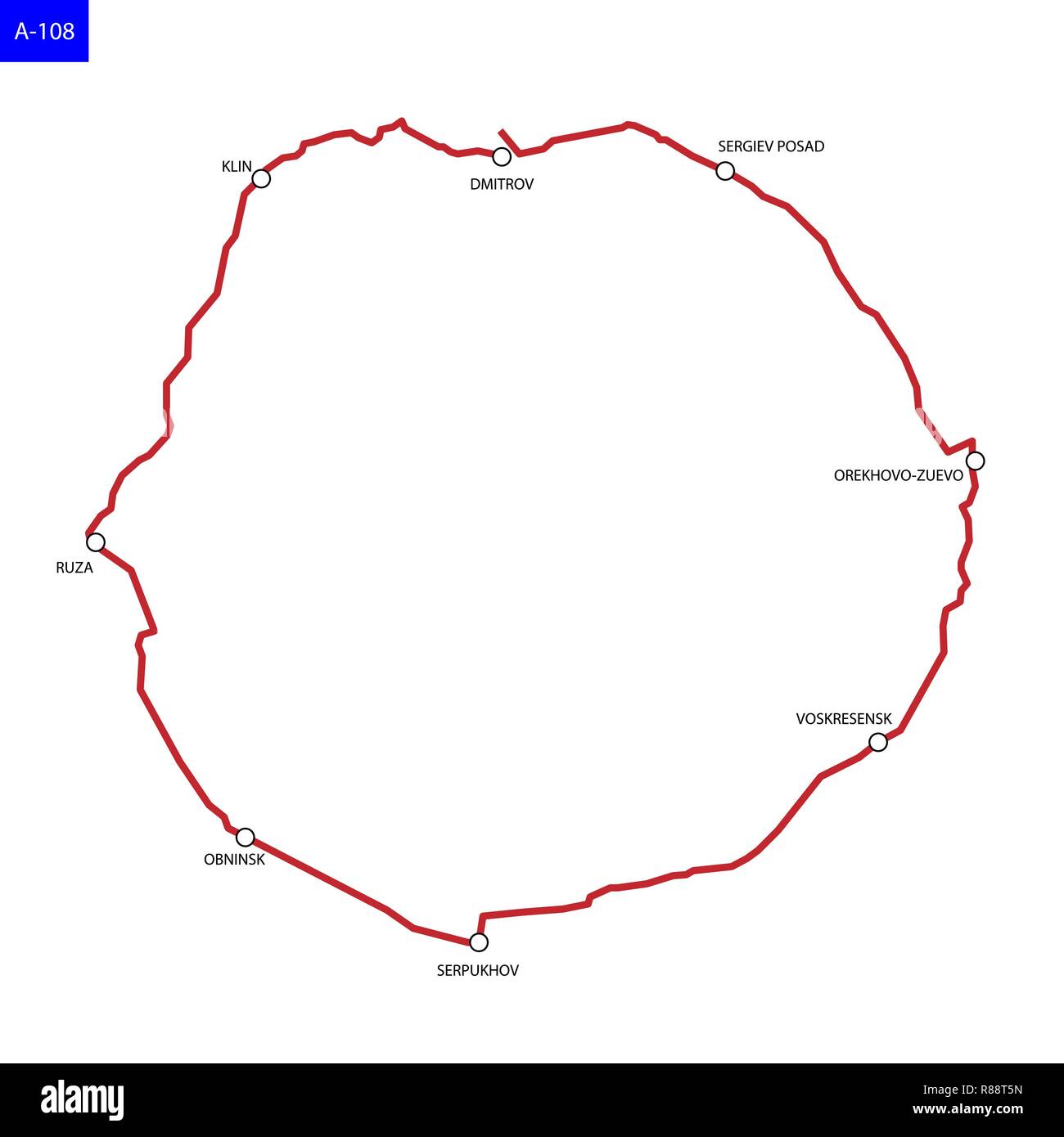 Moscow ring motorway Stock Vector Images - Alamy