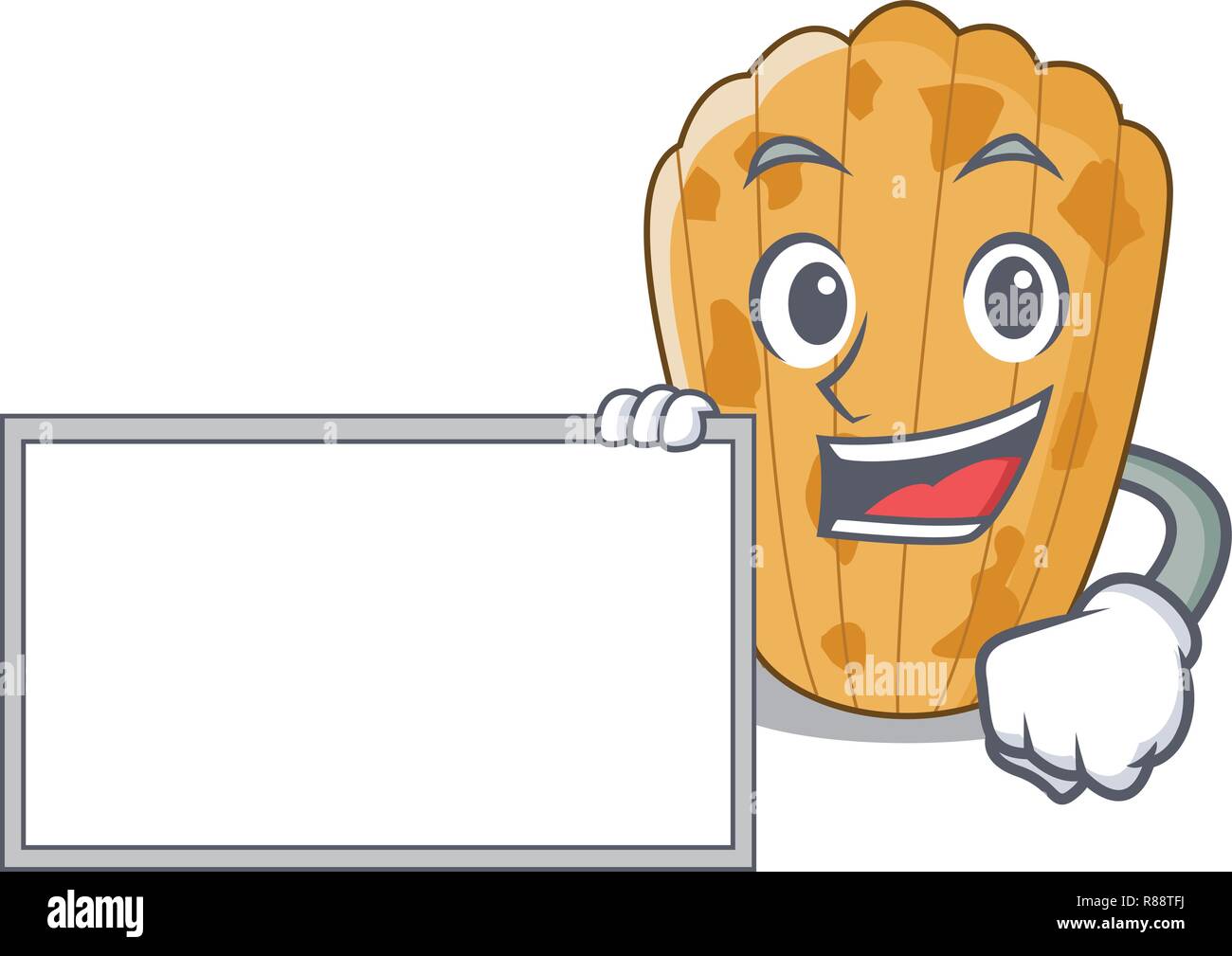 With board cookies in the form madeleine cartoon Stock Vector Image ...