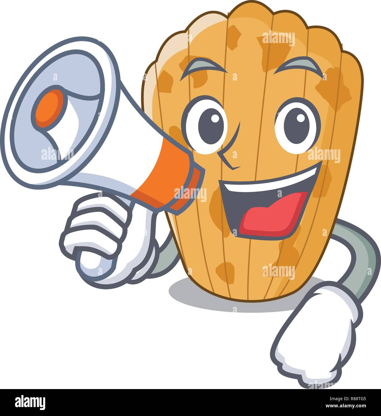 With megaphone cookies in the form madeleine cartoon Stock Vector Image ...