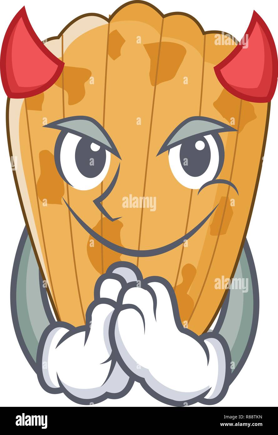 Devil cake madeleine character a homemade traditional Stock Vector ...