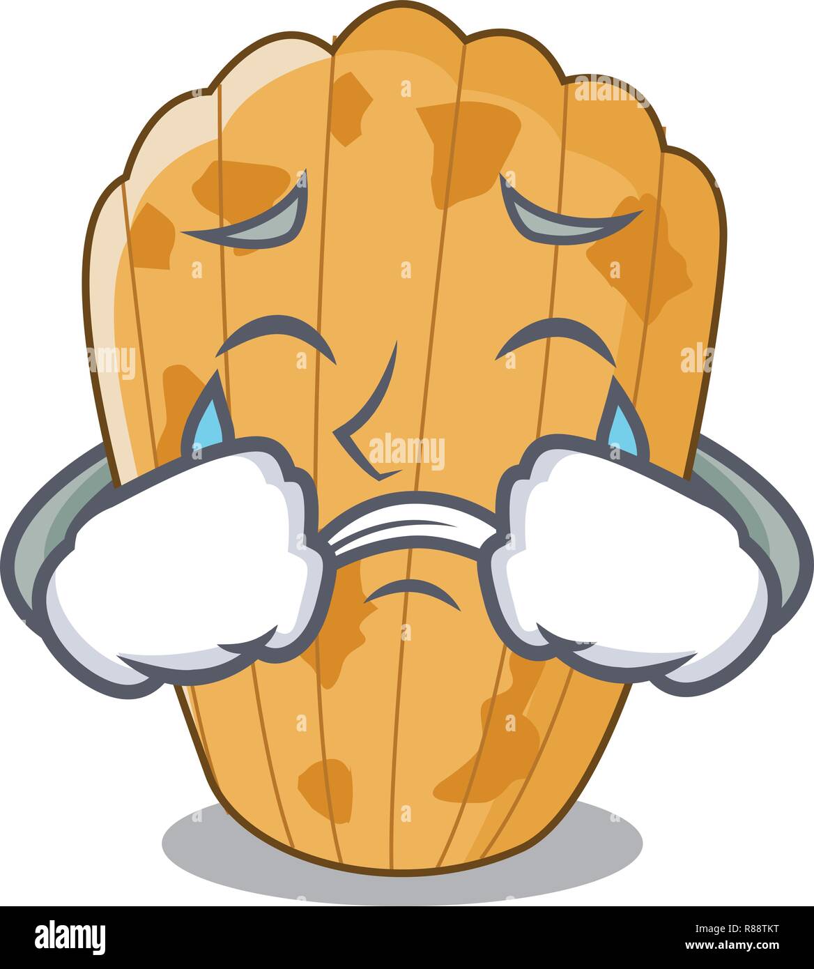 Crying cake madeleine character a homemade traditional Stock Vector ...