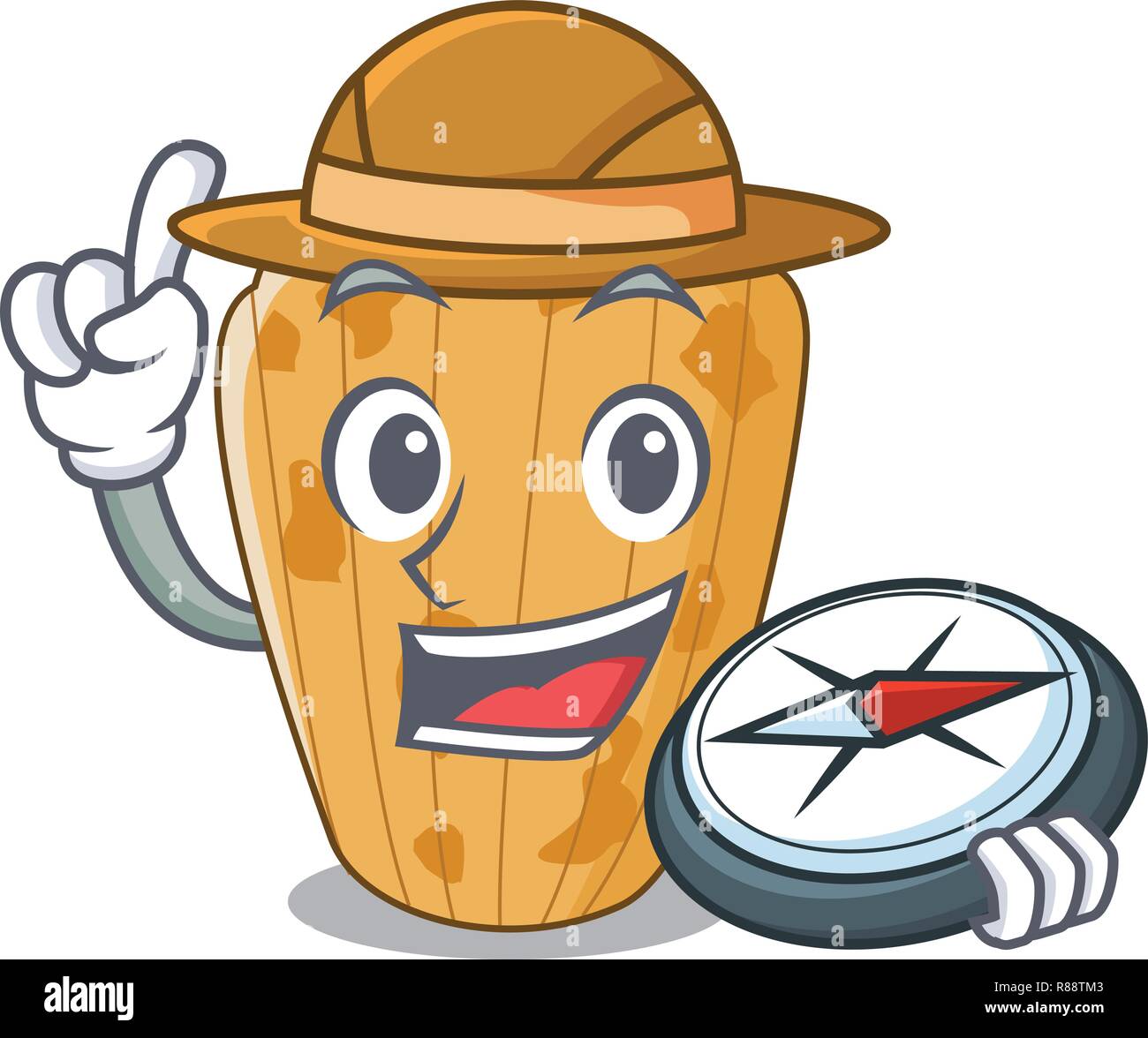 Explorer cake madeleine character a homemade traditional Stock Vector ...