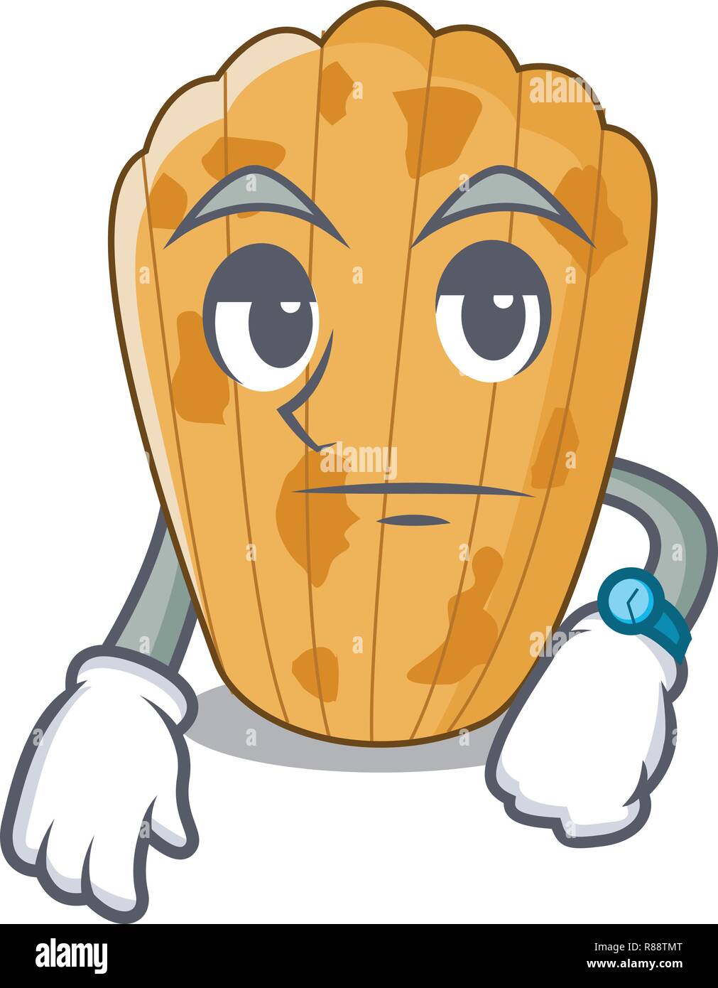 Waiting cake madeleine in shape homemade cartoon Stock Vector Image ...