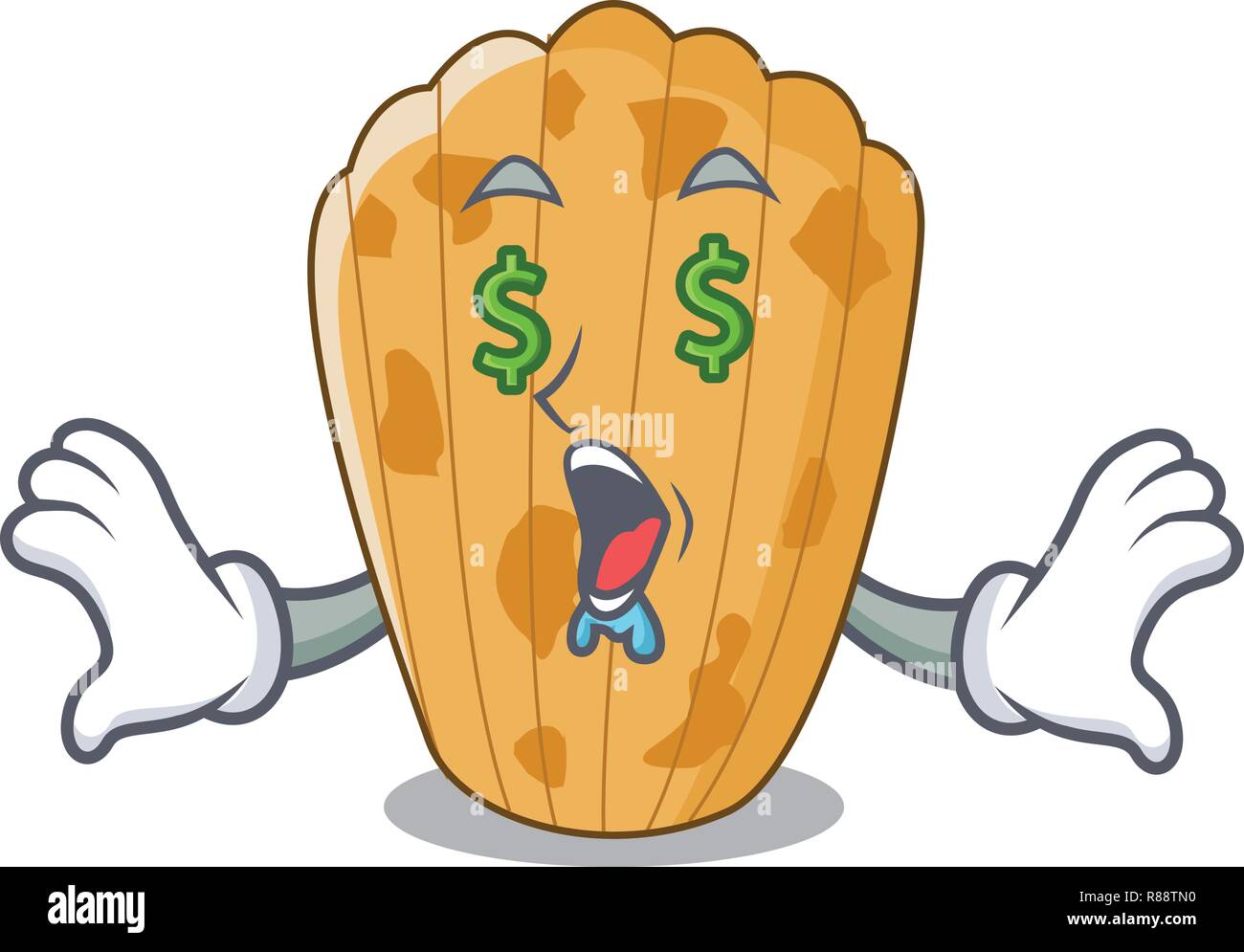 Money eye cake madeleine in shape homemade cartoon Stock Vector Image ...