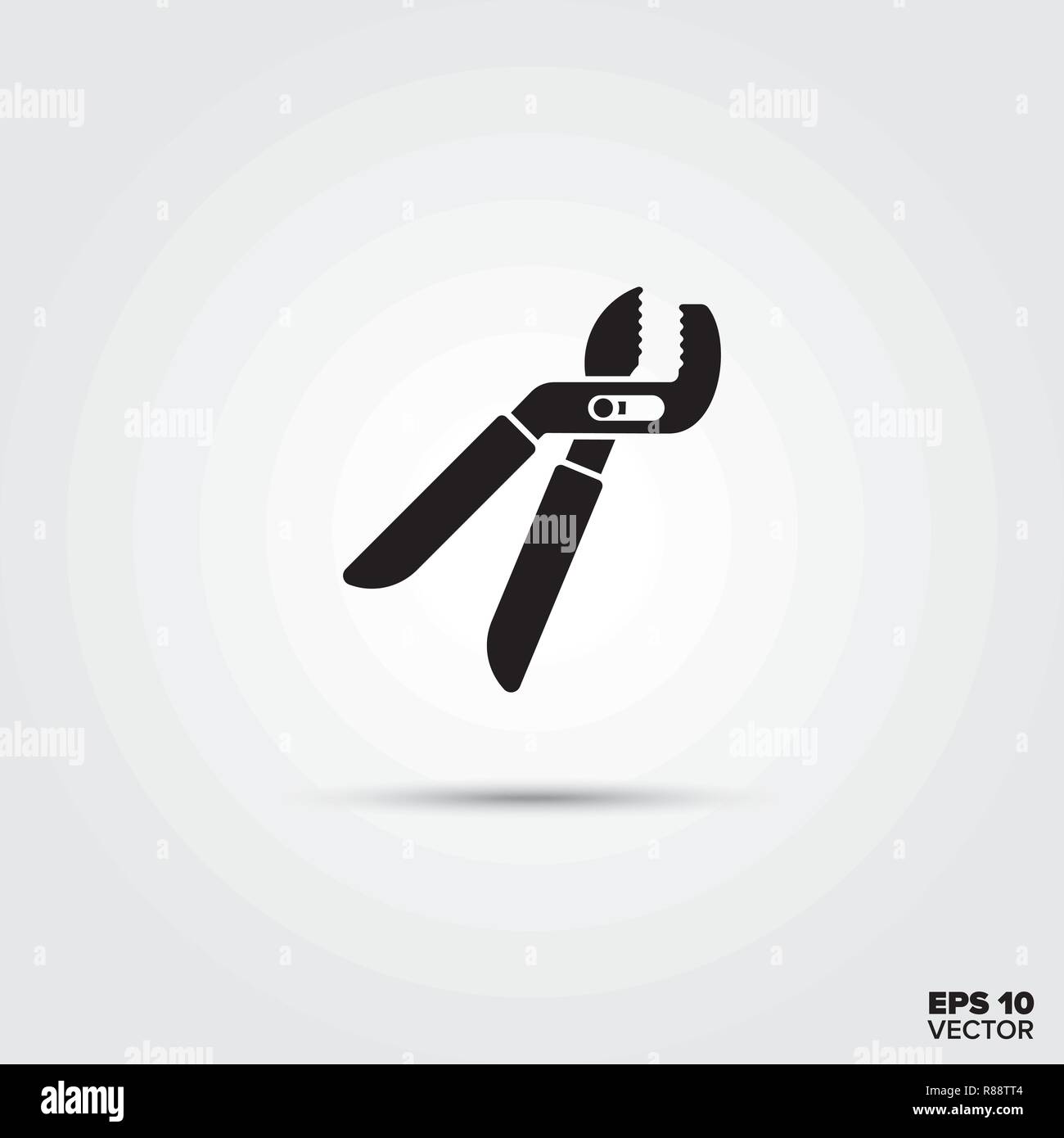 Adjustable pipe wrench vector glyph icon Stock Vector Image & Art - Alamy