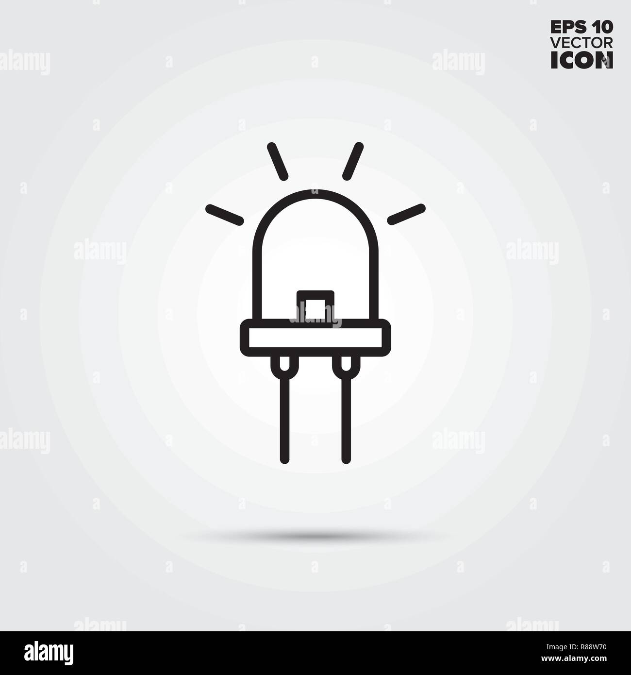 LED line icon. Electronic component vector symbol Stock Vector Image ...