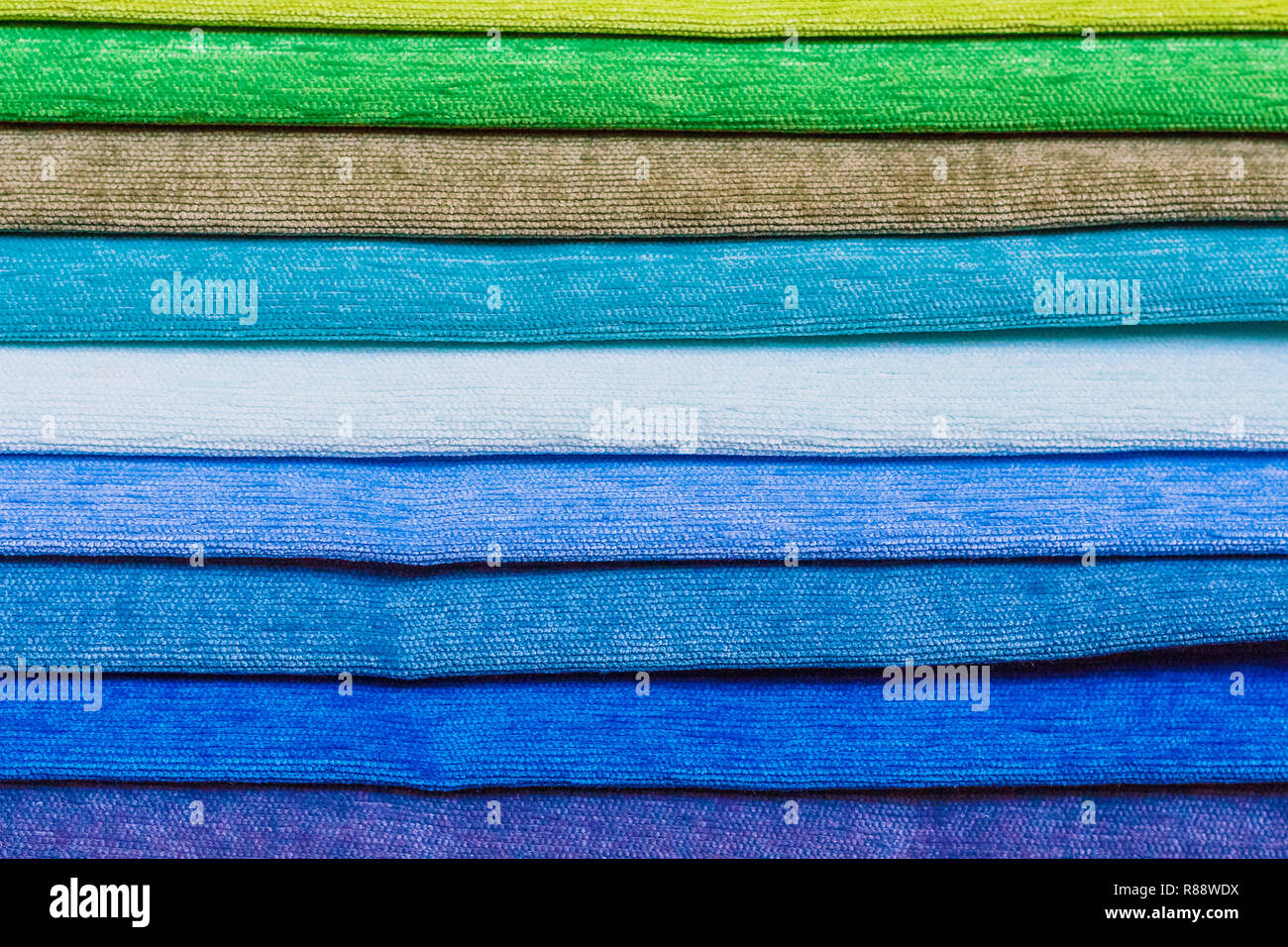 Photo picture samples of colored cloth background with cold colors ...