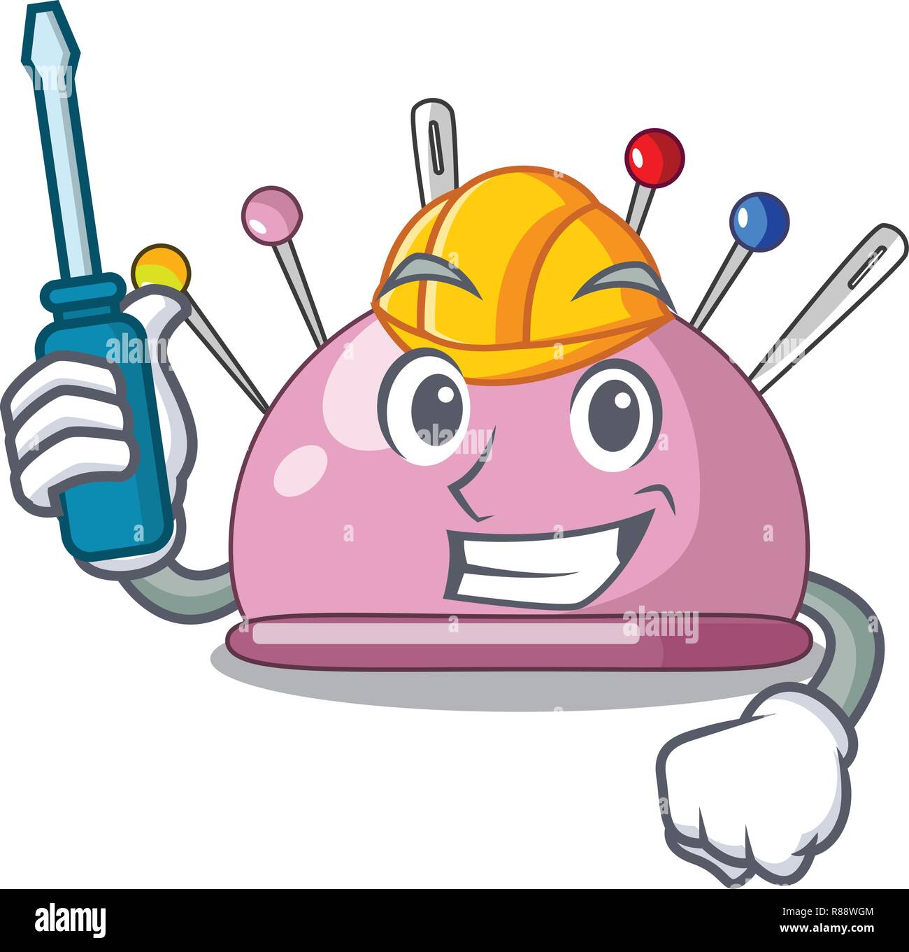 Automotive pincushion a cartoon pins for sewing Stock Vector Image ...