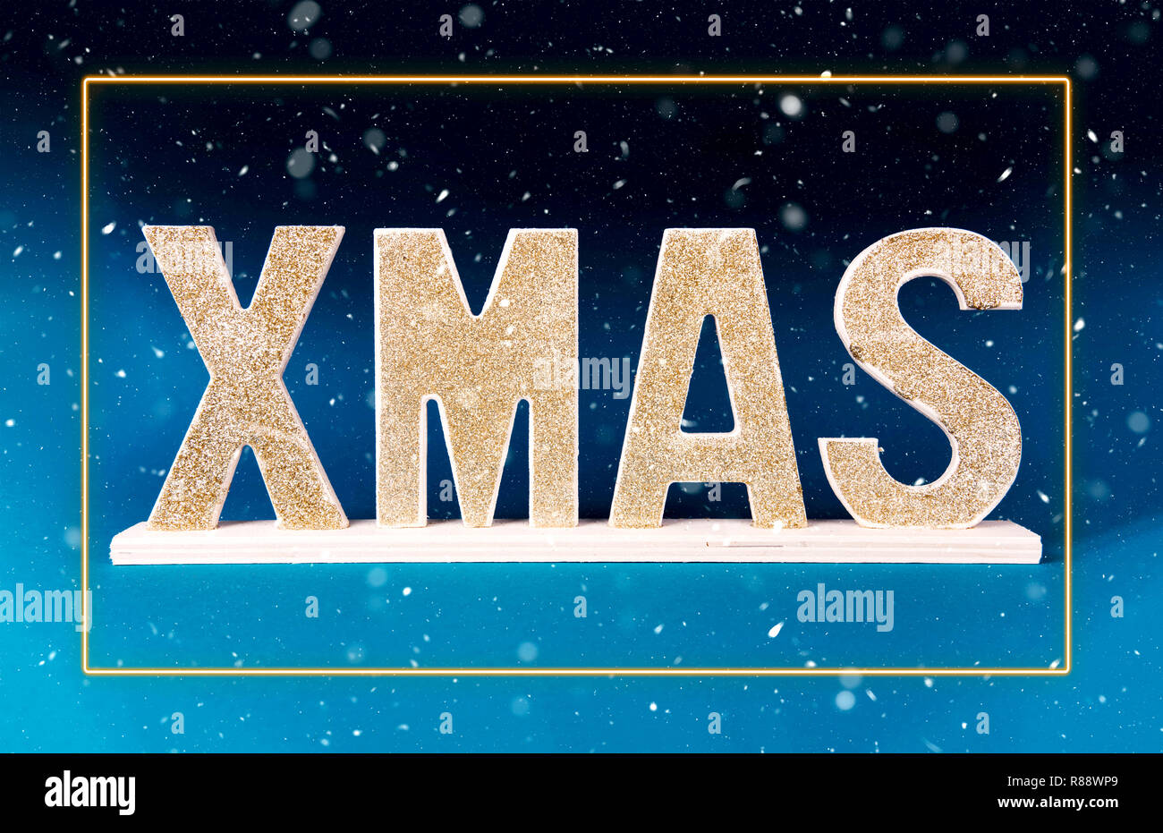 Wooden XMAS inscription Stock Photo - Alamy