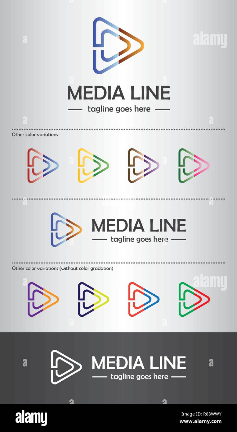 Media Line Logo template. best for branding Stock Vector Image & Art ...