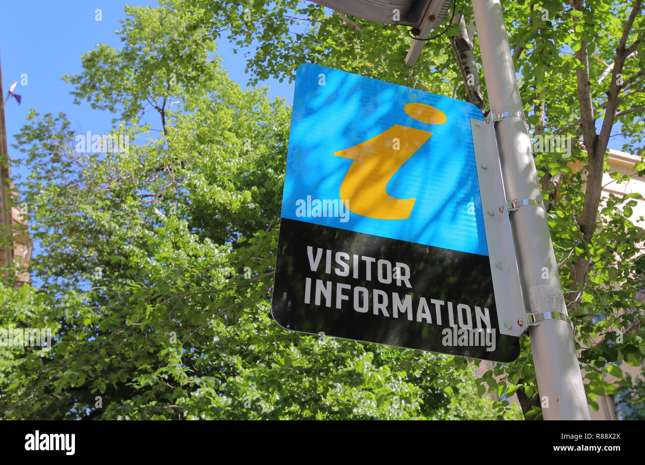 Visitor information sign in Melbourne Australia Stock Photo - Alamy
