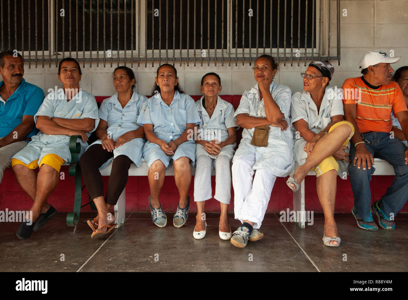 Queue outdoors workers group hi-res stock photography and images - Alamy