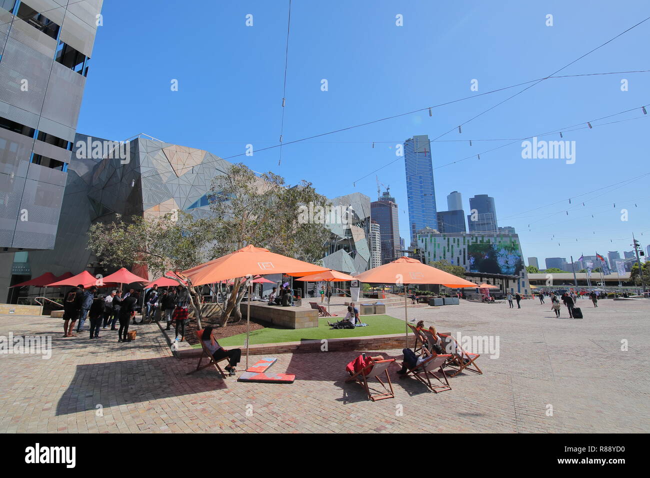 Restaurant federation square melbourne victoria hi-res stock ...