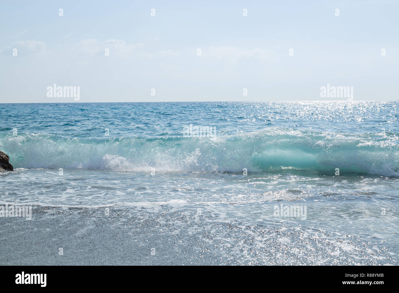 Beautiful waves on the sea. Seascape Stock Photo - Alamy