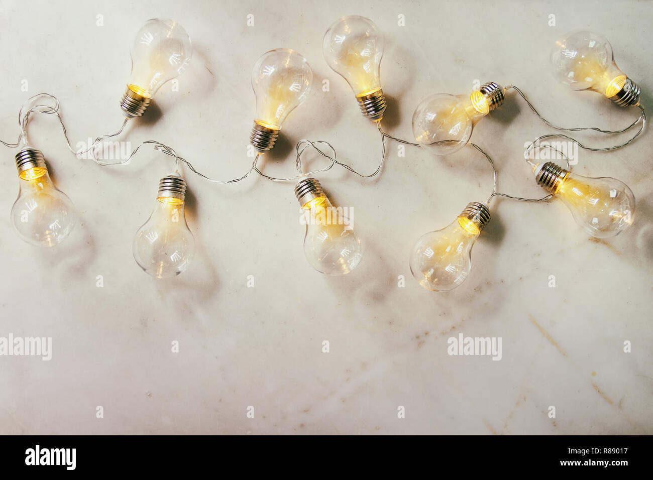 Retro christmas garland Stock Photo - Alamy