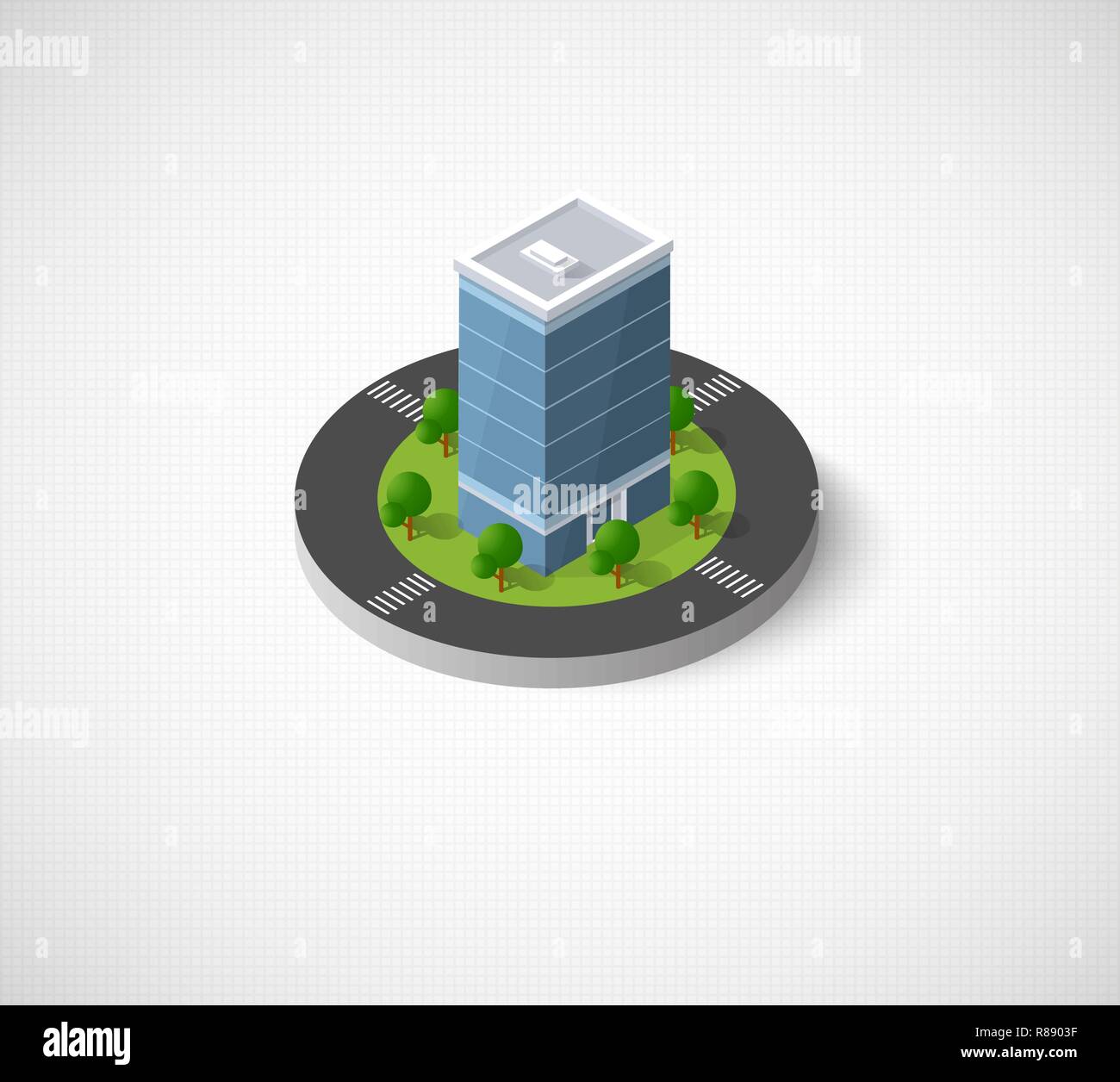 Isometric vector icon illustration of a modern city dimensional views ...