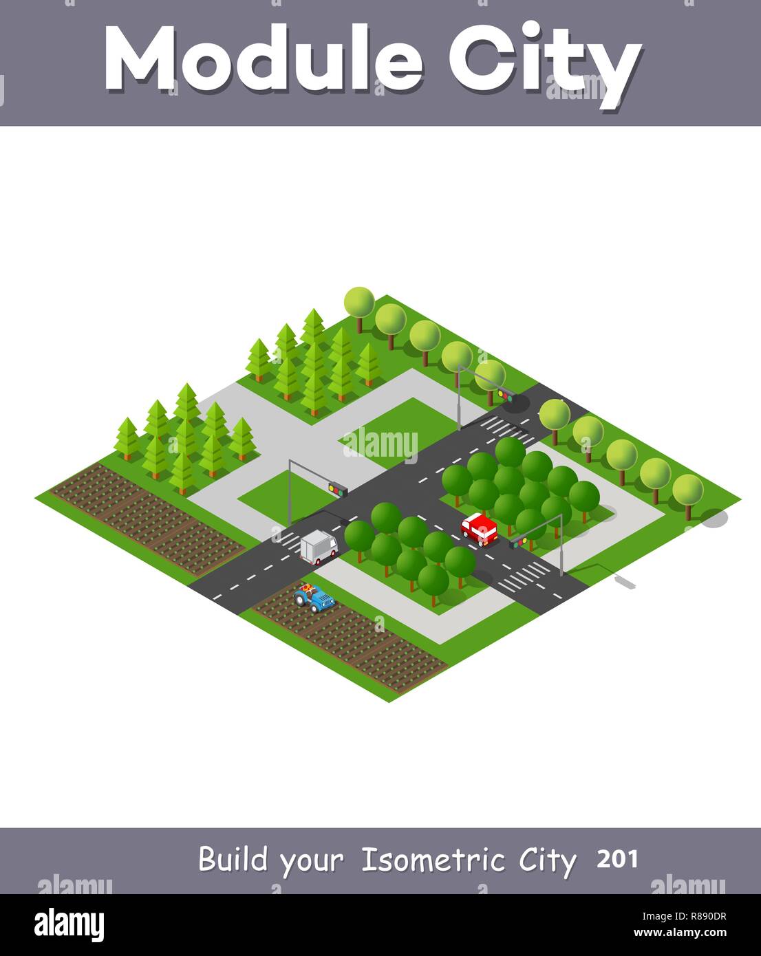 Isometric modules for construction the urban area of the city ...