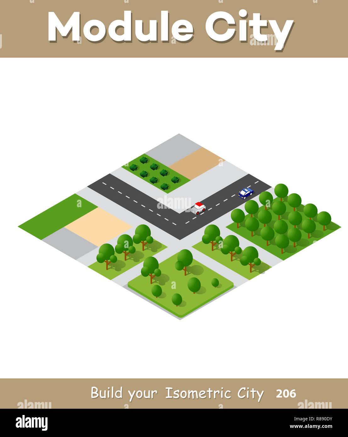 Isometric modules for construction the urban area of the city ...
