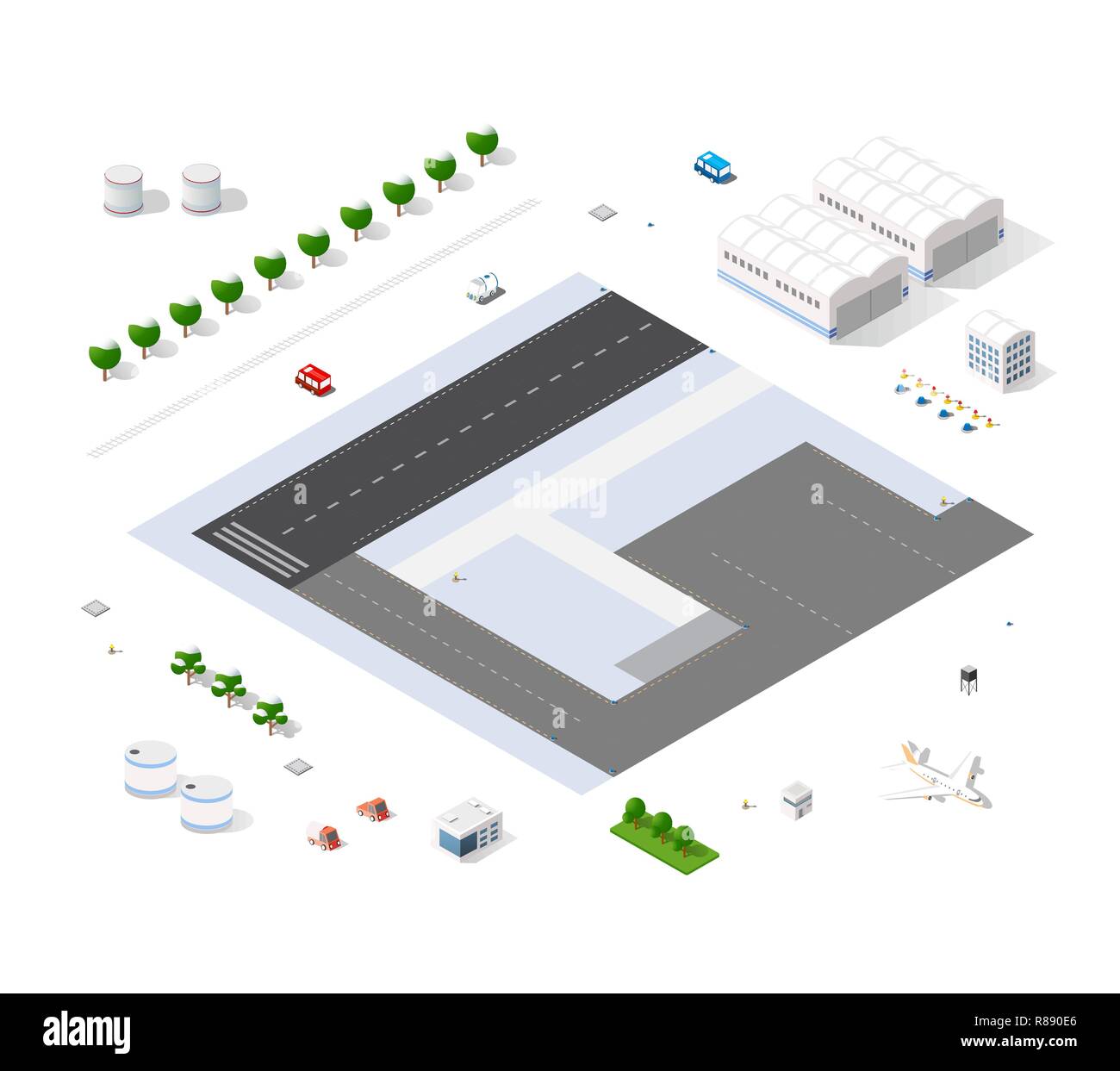 Set of isometric objects and elements for construction and constructing ...