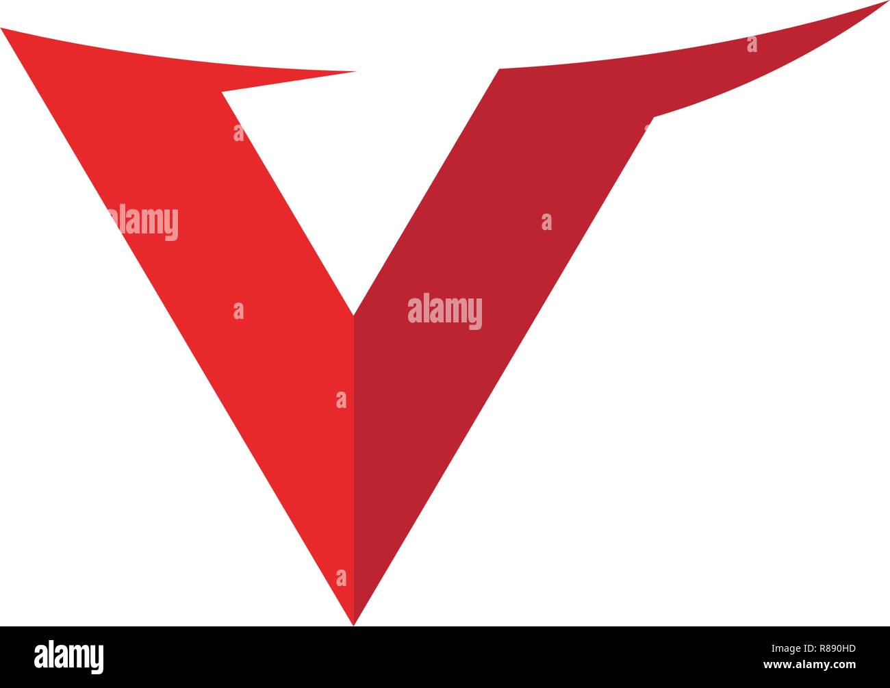 V letter logo hi-res stock photography and images - Alamy