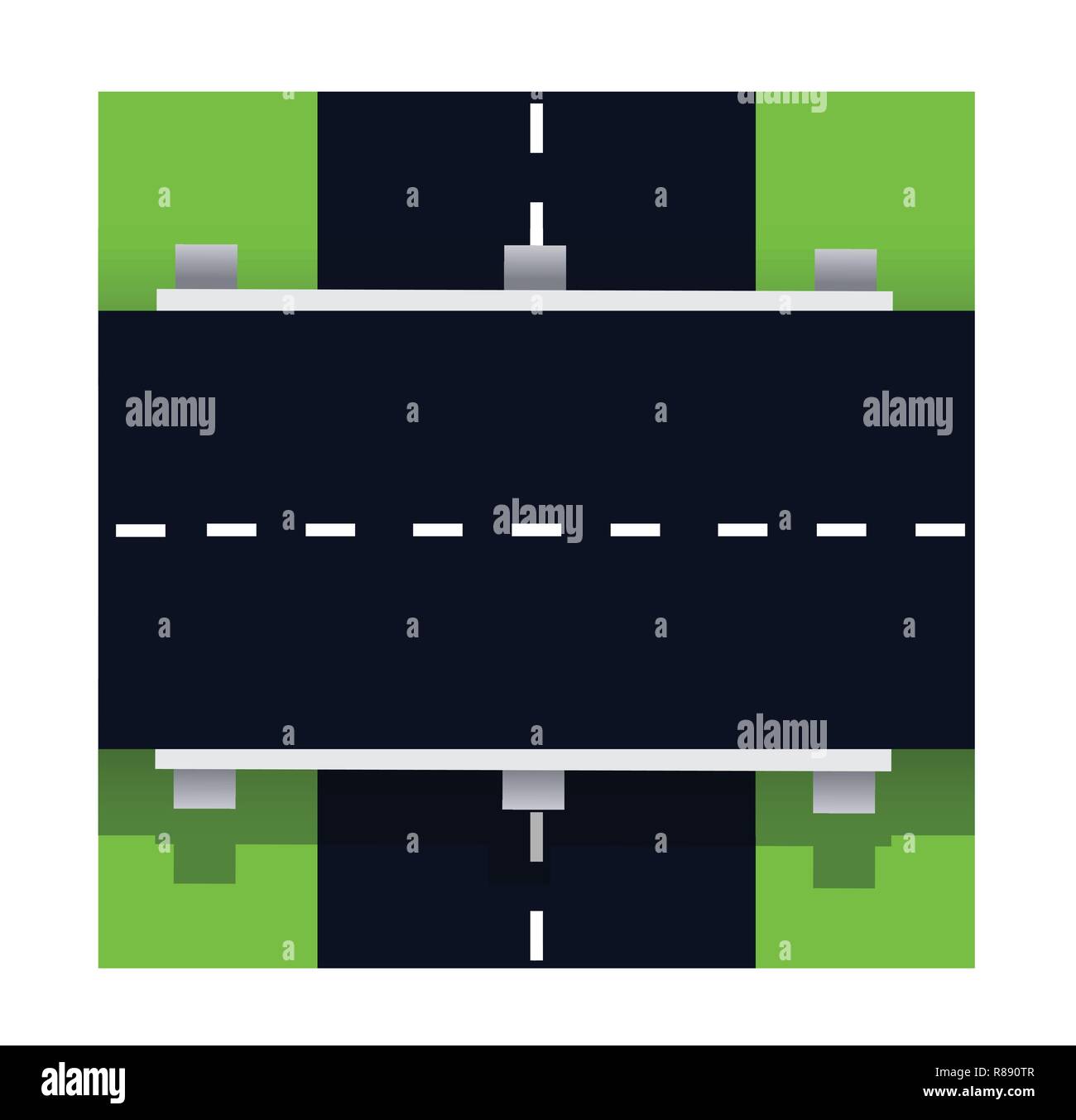 Top view of city map. Crossroads of urban streets with traffic ...